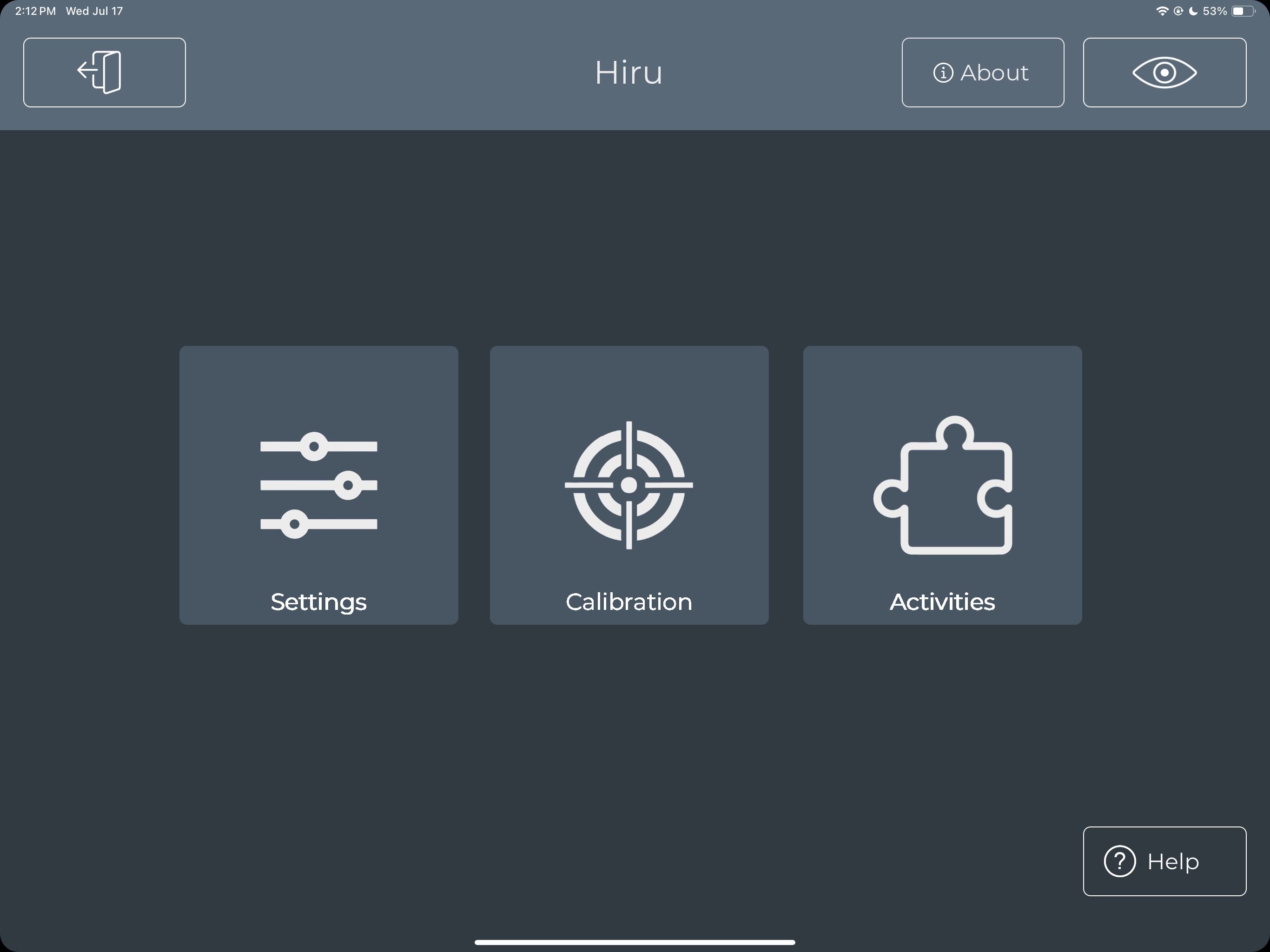 How do I calibrate eye gaze in the Hiru app? – Forbes AAC Online Help ...