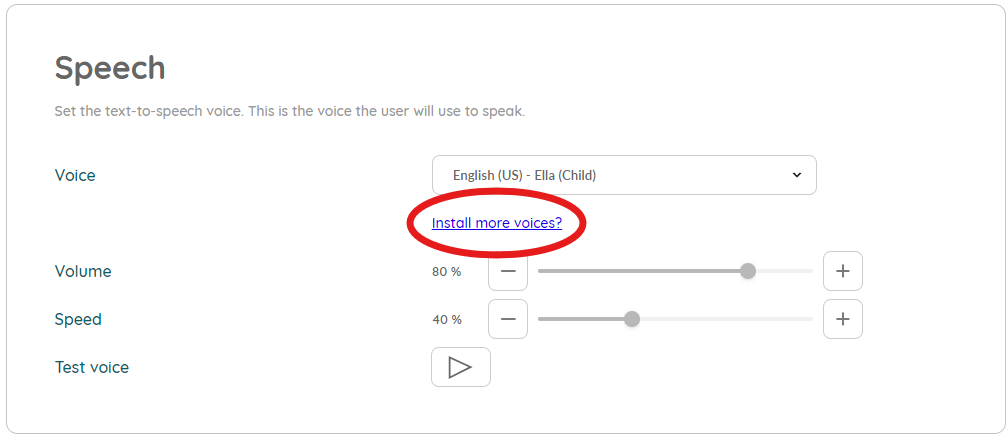 How do I choose a voice? – Forbes AAC Online Help Center