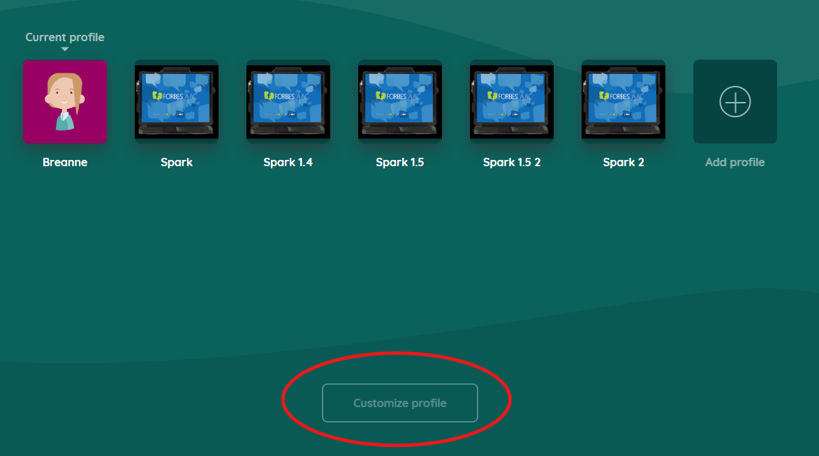 How do I customize a Spark profile? – Forbes AAC Online Help Center