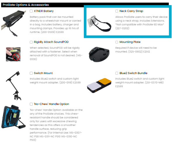 Which carrying straps come with my Forbes AAC communication device ...
