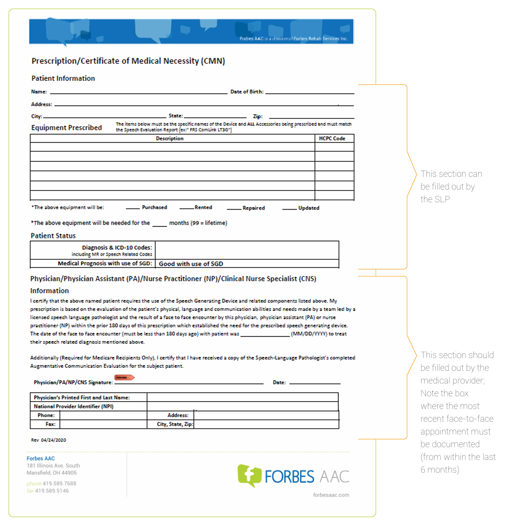 What does it mean to need a "Certificate of Medical Necessity (CMN ...